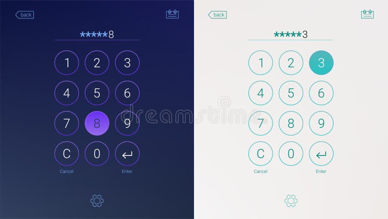 Passcode Interface for Lock Screen, Login or Enter Password Pages ... Passcode Interface for Lock Screen, Login or Enter Password Pages ...