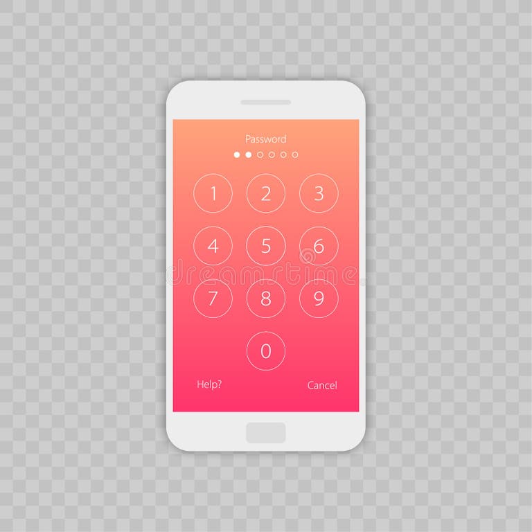 Passcode Interface for Lock Screen, Login or Enter Password Pages ...
