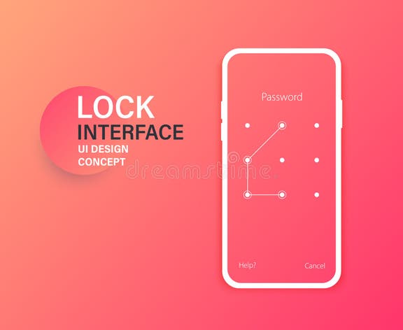 Passcode Lock Interface for Lock Screen, Login or Enter Password Pages ...