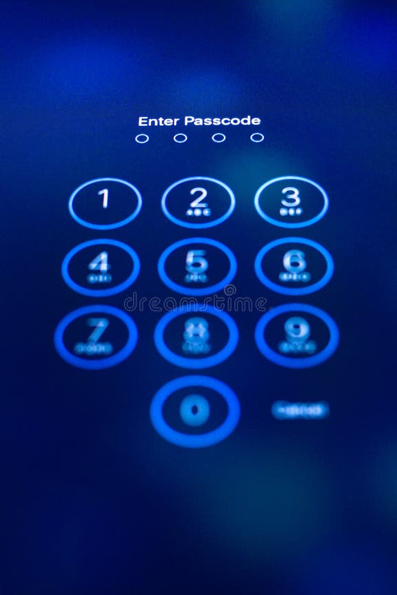 Passcode stock photo. Image of closeup, smart, screen - 95202322