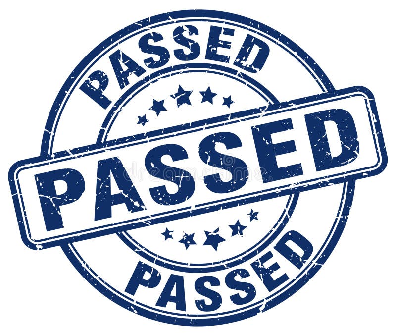 Passed Blue Grunge Round Vintage Stamp Stock Vector - Illustration of ...