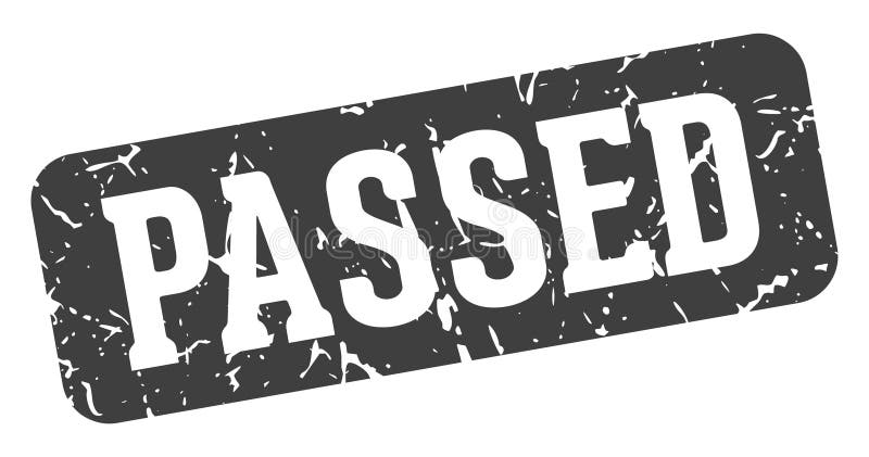 Passed Rectangular Sign. Passed Stamp Stock Vector - Illustration of ...