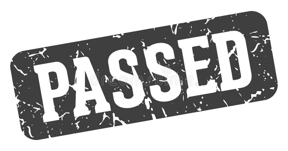 Passed Rectangular Sign. Passed Stamp Stock Vector - Illustration of ...