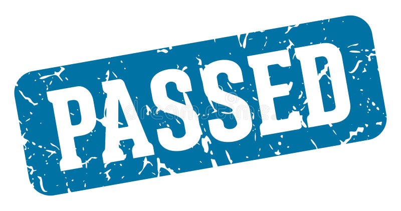 Passed Rectangular Sign. Passed Stamp Stock Vector - Illustration of ...