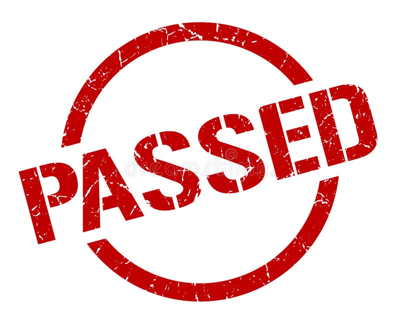 Scratched Textured PASSED Stamp Seal Stock Vector - Illustration of ...