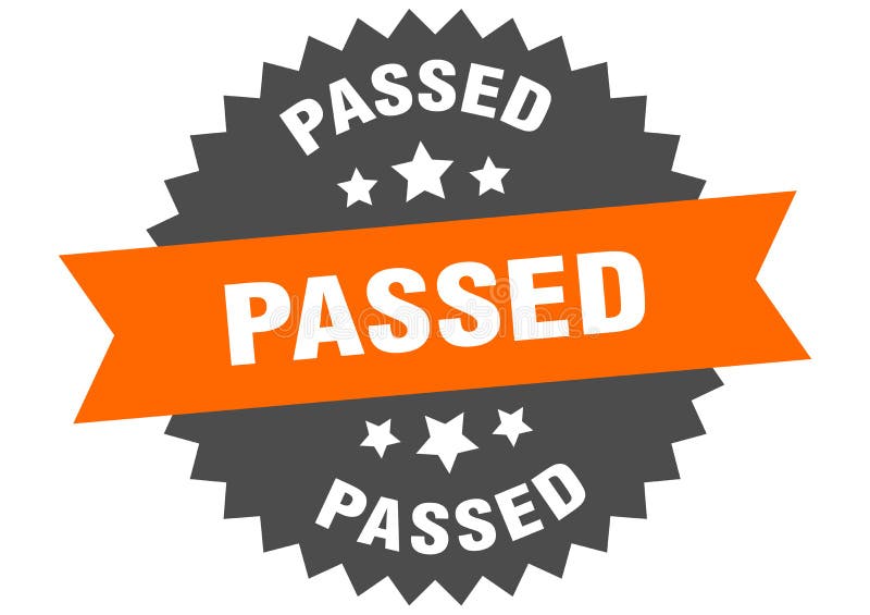 Passed stock vector. Illustration of round, seal, banner - 160546650