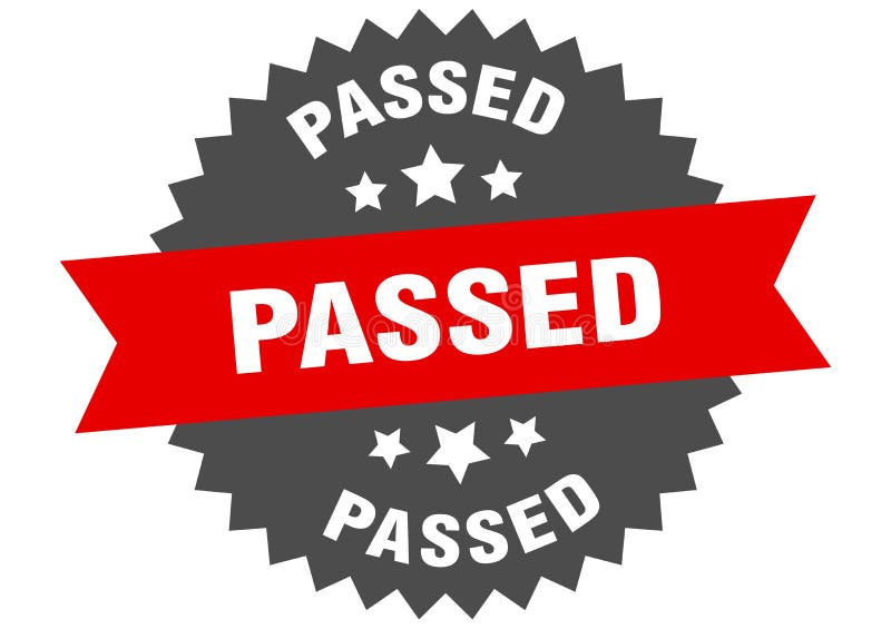 Passed stock vector. Illustration of pass, emblem, medal - 120378485