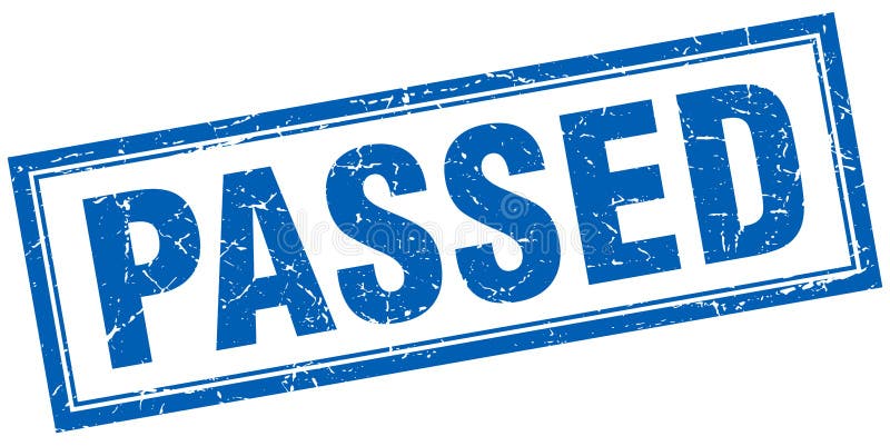 Passed stamp stock vector. Illustration of square, label - 125217428