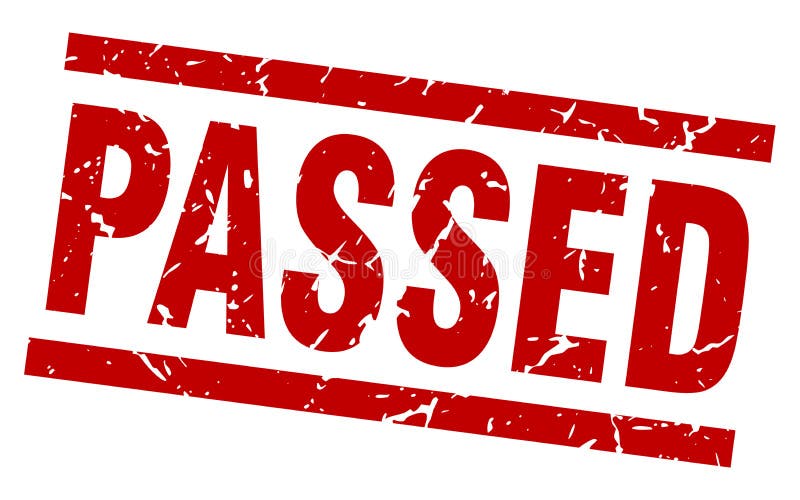 Passed Red Grunge Round Stamp Stock Vector - Illustration of round ...