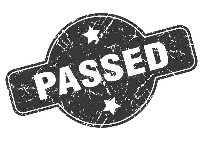 Passed Red Grunge Round Stamp Stock Vector - Illustration of round ...