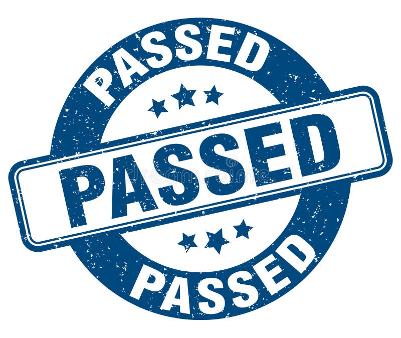 Passed stamp stock vector. Illustration of insignia - 122022096