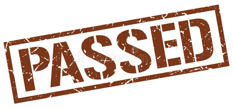 Passed stamp stock vector. Illustration of white, seal - 122105727