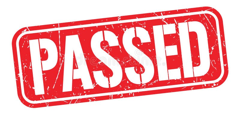 PASSED Text Written on Red Stamp Sign Stock Illustration - Illustration ...