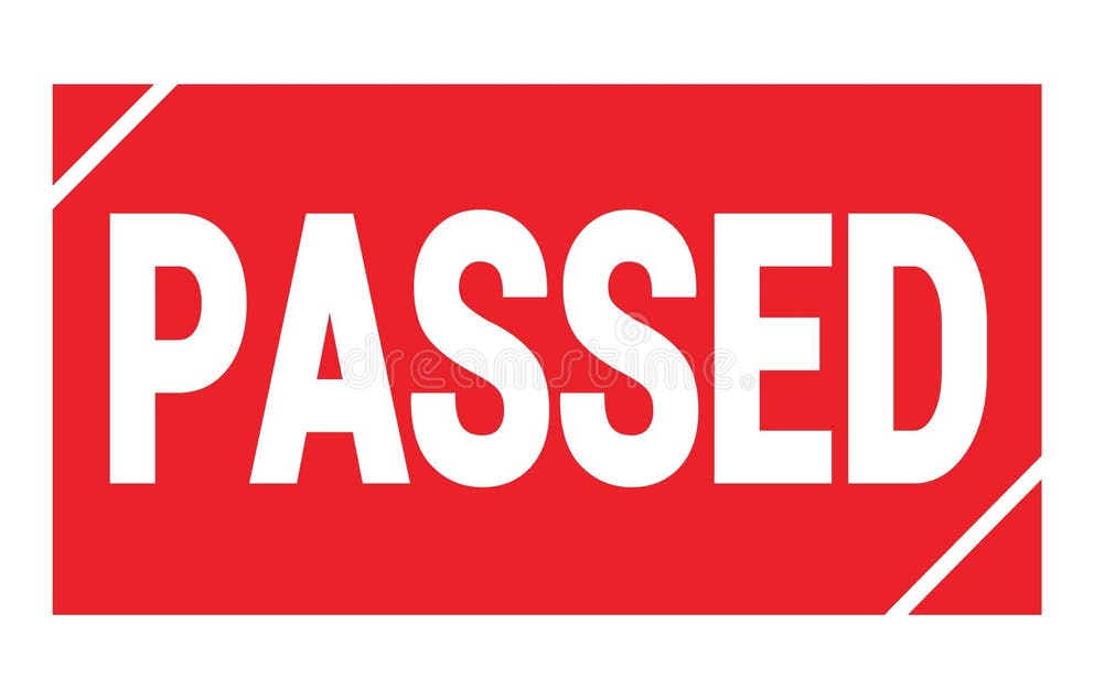 PASSED Text Written on Red Stamp Sign Stock Illustration - Illustration ...