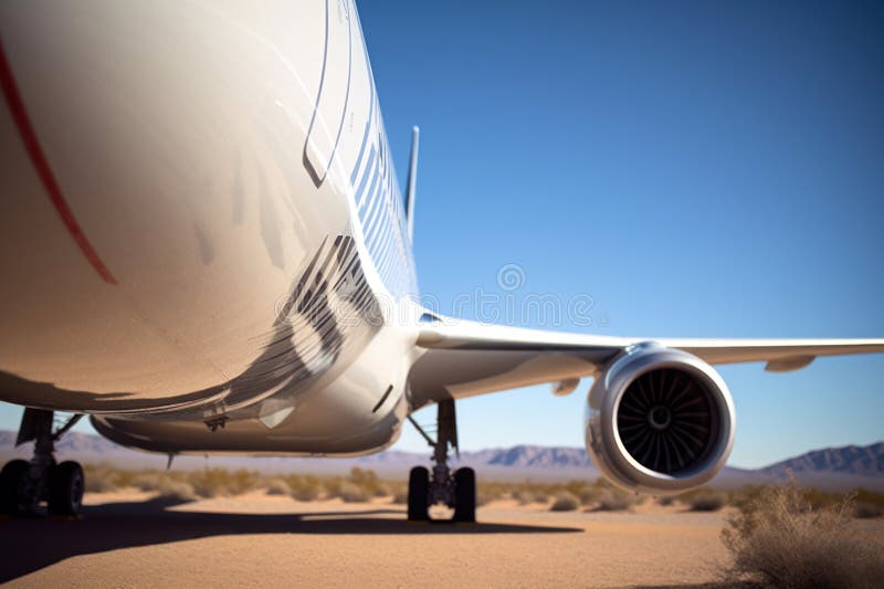 Passenger Aircraft Engine Generative Ai Stock Illustration ...