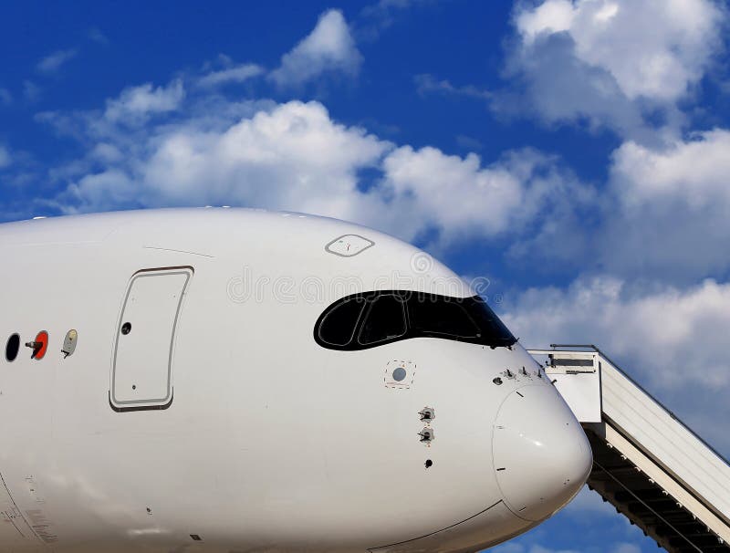 Passenger aircraft stock photo. Image of international - 67094328