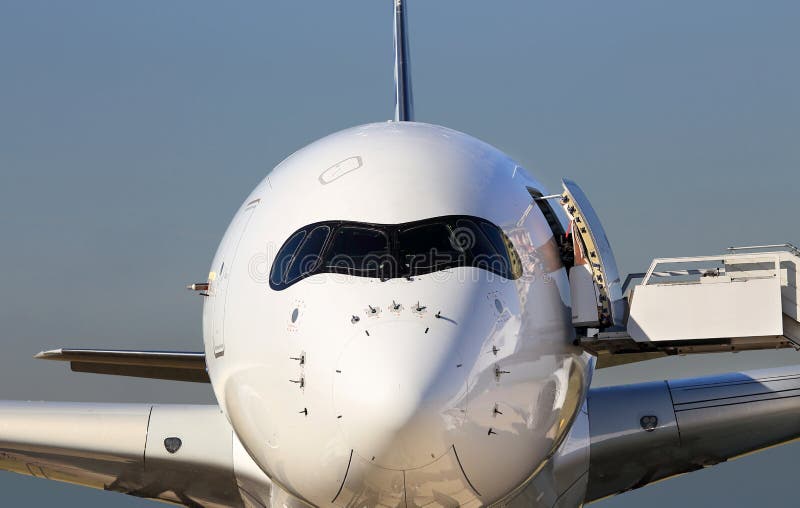 Passenger aircraft stock image. Image of tourism, large - 66316827