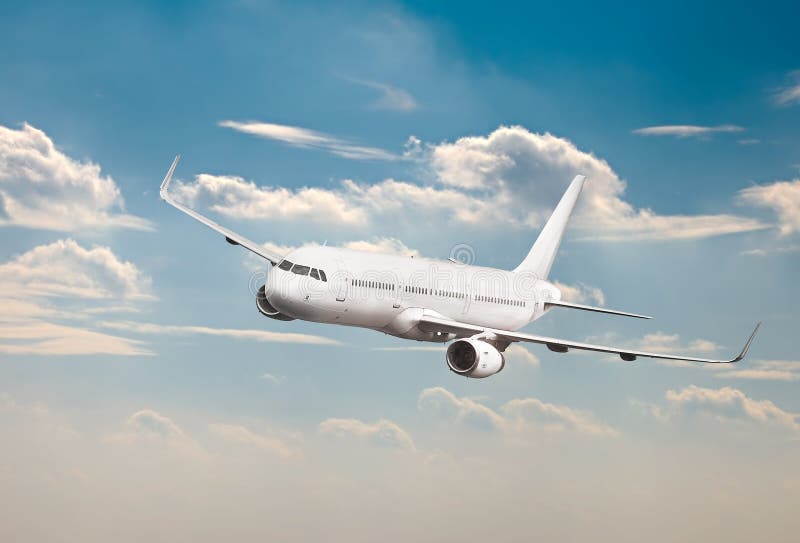 Passenger Aircraft Mid-air stock photo. Image of aerospace - 94277346