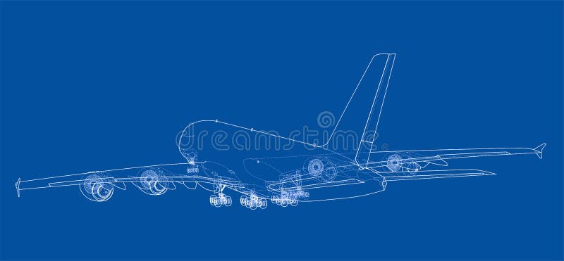 Passenger aircraft. Vector stock vector. Illustration of design - 101217997