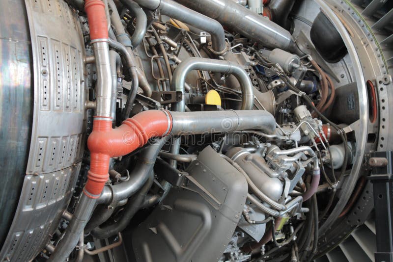 Passenger Airliner Engine without Casing Stock Photo - Image of engine ...