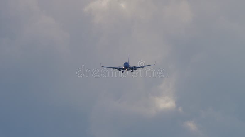 Passenger Airliner on Final Approach. Stock Video - Video of lights ...