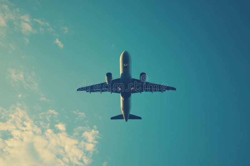 Passenger Airplane Flying in Cloudy Sky during Daytime Stock Photo ...