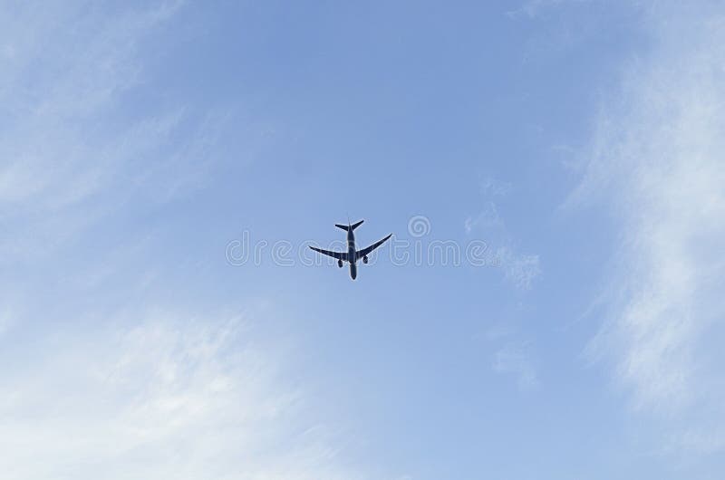 The Passenger Airplane is Flying in Sky Stock Photo - Image of tourism ...