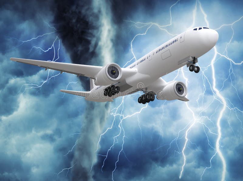 Passenger Airplane Rising in the Sky. Stock Illustration - Illustration ...