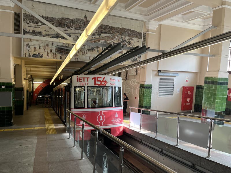 Passenger Board in Karakoy-Sishane Funicular Train Editorial Image ...