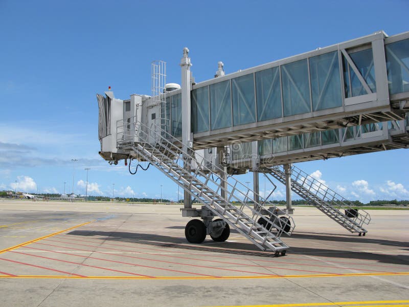 PASSENGER BOARDING BRIDGE stock image. Image of tires - 5277031