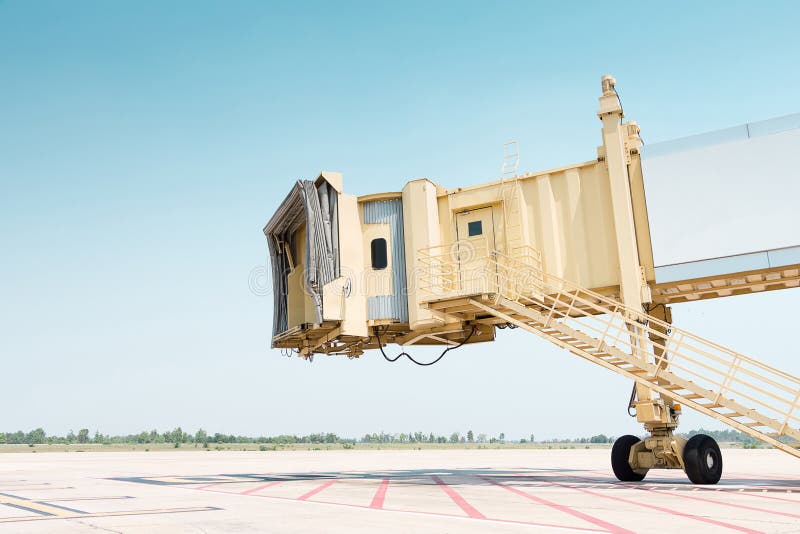 Passenger boarding bridge stock photo. Image of ramp - 53706172