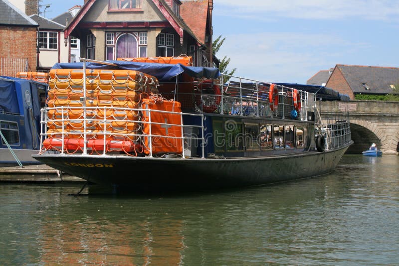 Passenger Boat stock photo. Image of barge, lifeboat, canal - 1028810