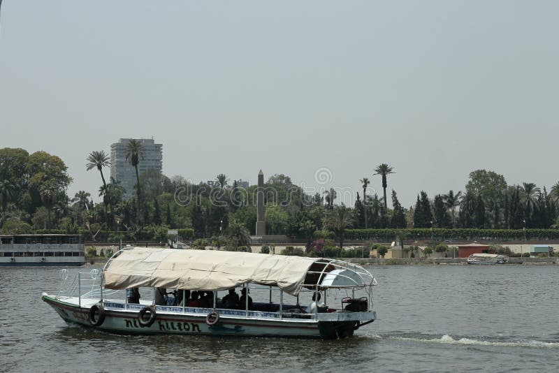Passenger Boat Sailing Nile River, Cairo, Egypt Editorial Stock Photo ...