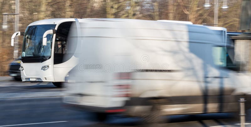 Passenger bus speeding stock image. Image of public - 110142181
