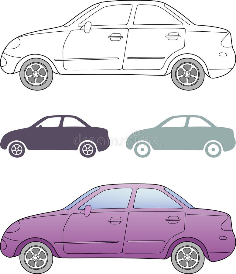 Mini Car stock vector. Illustration of draw, transportation - 9978812
