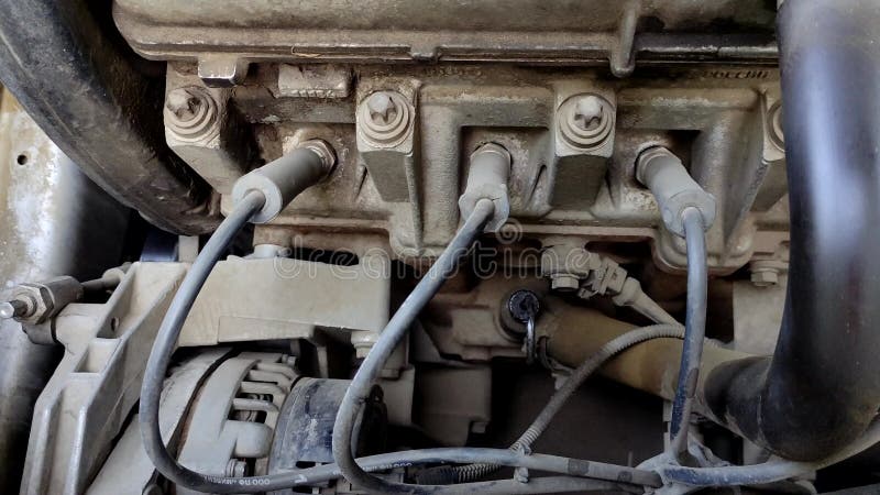 Passenger Car Engine with Traces of Use Stock Video - Video of drive ...