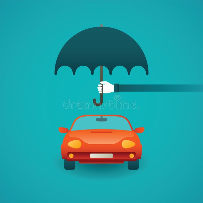 Passenger Car Insurance Vector Concept in Flat Style Stock Vector ...