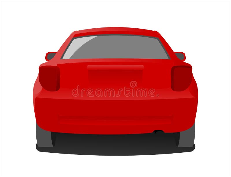 Passenger Car, Rear View. Fast Car Stock Vector - Illustration of drive ...
