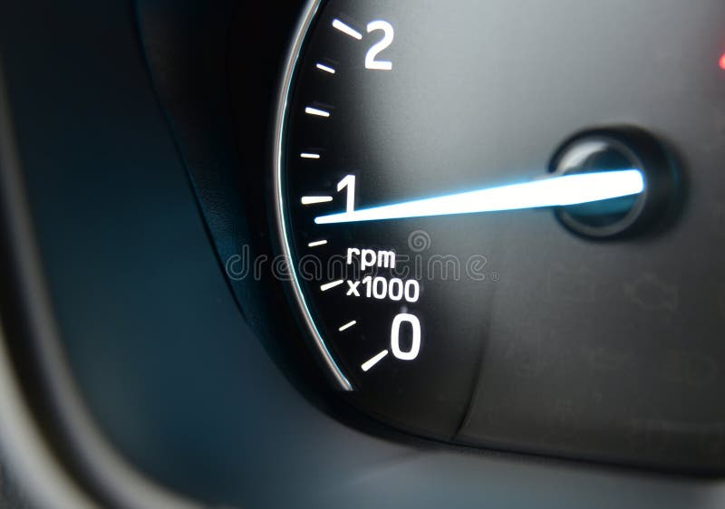 A Passenger Car Tachometer on the Instrument Panel Stock Photo - Image ...