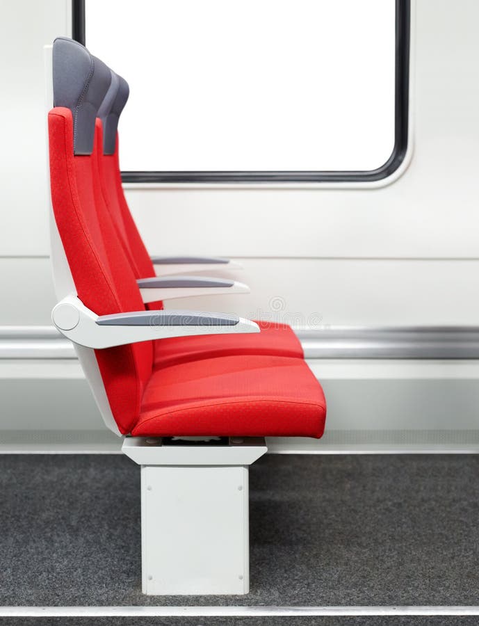 Passenger Chairs in a Train Stock Photo - Image of passenger, rail ...