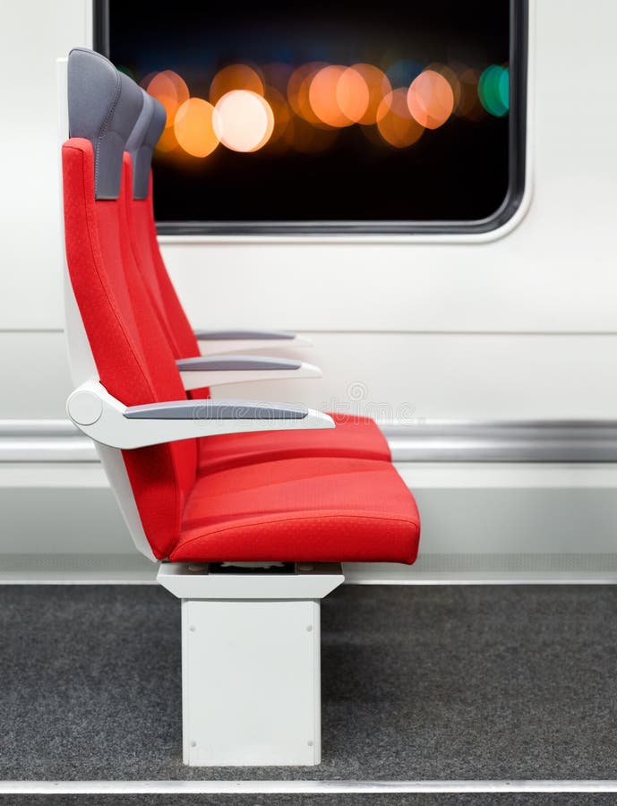 Passenger chairs in train stock image. Image of compartment - 44451635