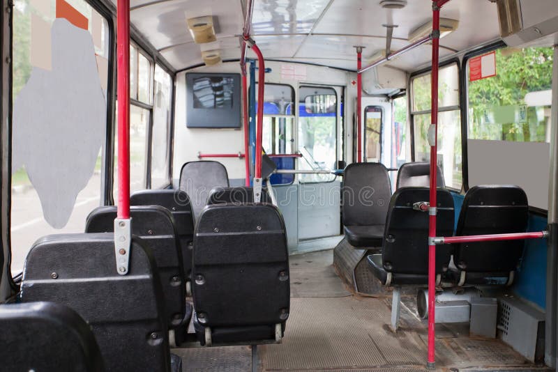 Rows of Seats in a Train Car. Stock Image - Image of business, floor ...