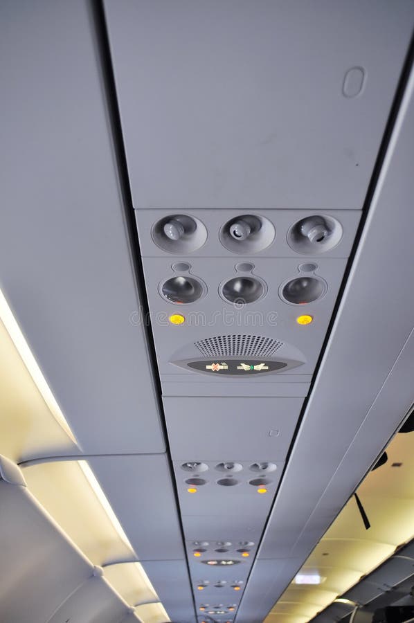 Passenger control panel stock photo. Image of plane, information - 7491164