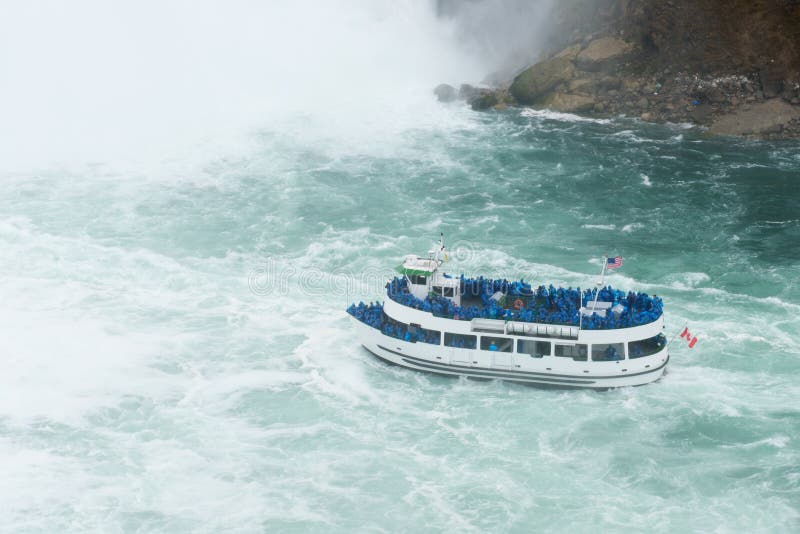 Cruise ship & waterfall stock photo. Image of scenic, mountains - 5685814