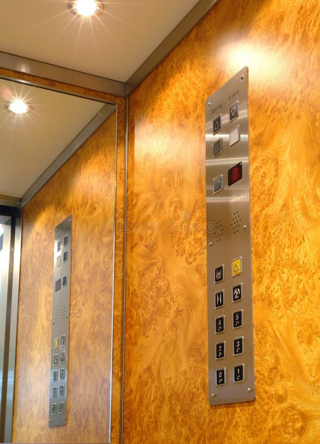 Passenger elevator cabin stock image. Image of security - 91553117