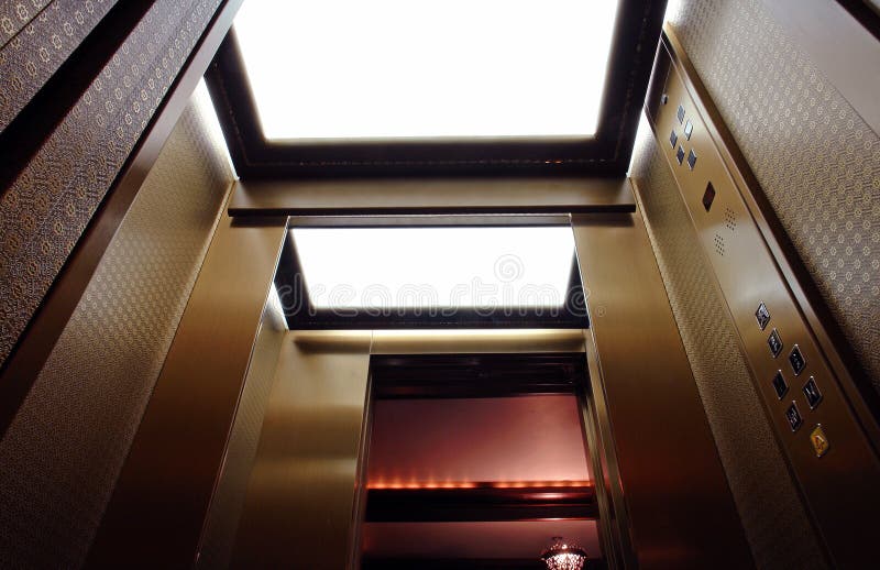 Passenger elevator cabin stock photo. Image of handle - 91553324