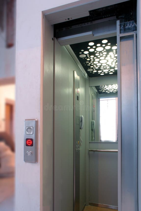 Passenger elevator cabin stock image. Image of wall, recovery - 91553385