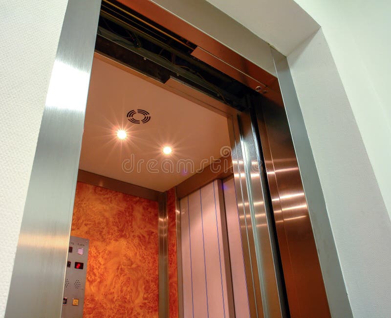 Passenger elevator cabin stock image. Image of decoration - 91553543