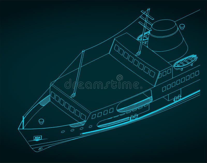 Passenger ferry closeup stock vector. Illustration of freight - 276731994