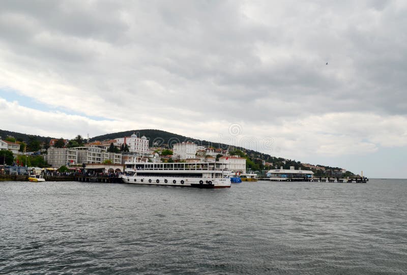 Passenger Ferry Moored in Buyukada the Prince Islands Port. Editorial ... Passenger Ferry Moored in Buyukada the Prince Islands Port. Editorial ...